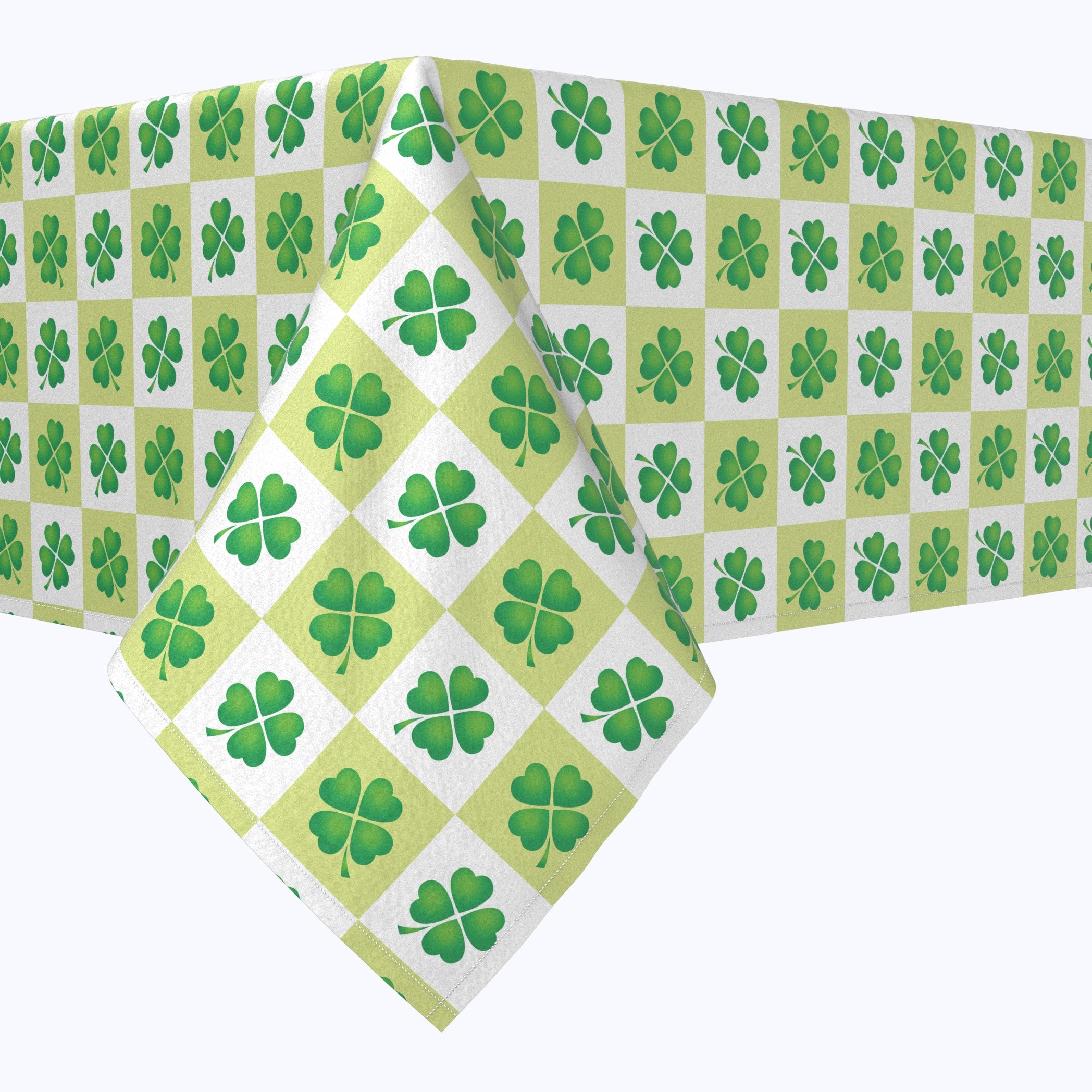 4 Leaf Clover Check Square Tablecloths – Tablecloth.com