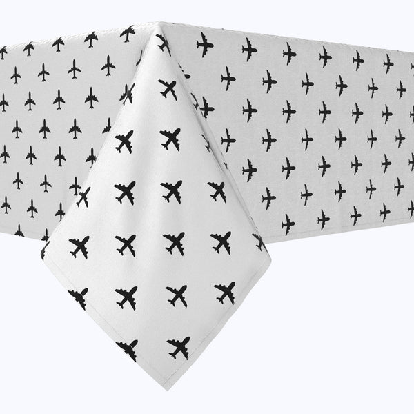 Aircraft Design Cotton Rectangles – Tablecloth.com