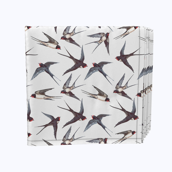 Hand Drawn Swallows Napkins – Tablecloth.com