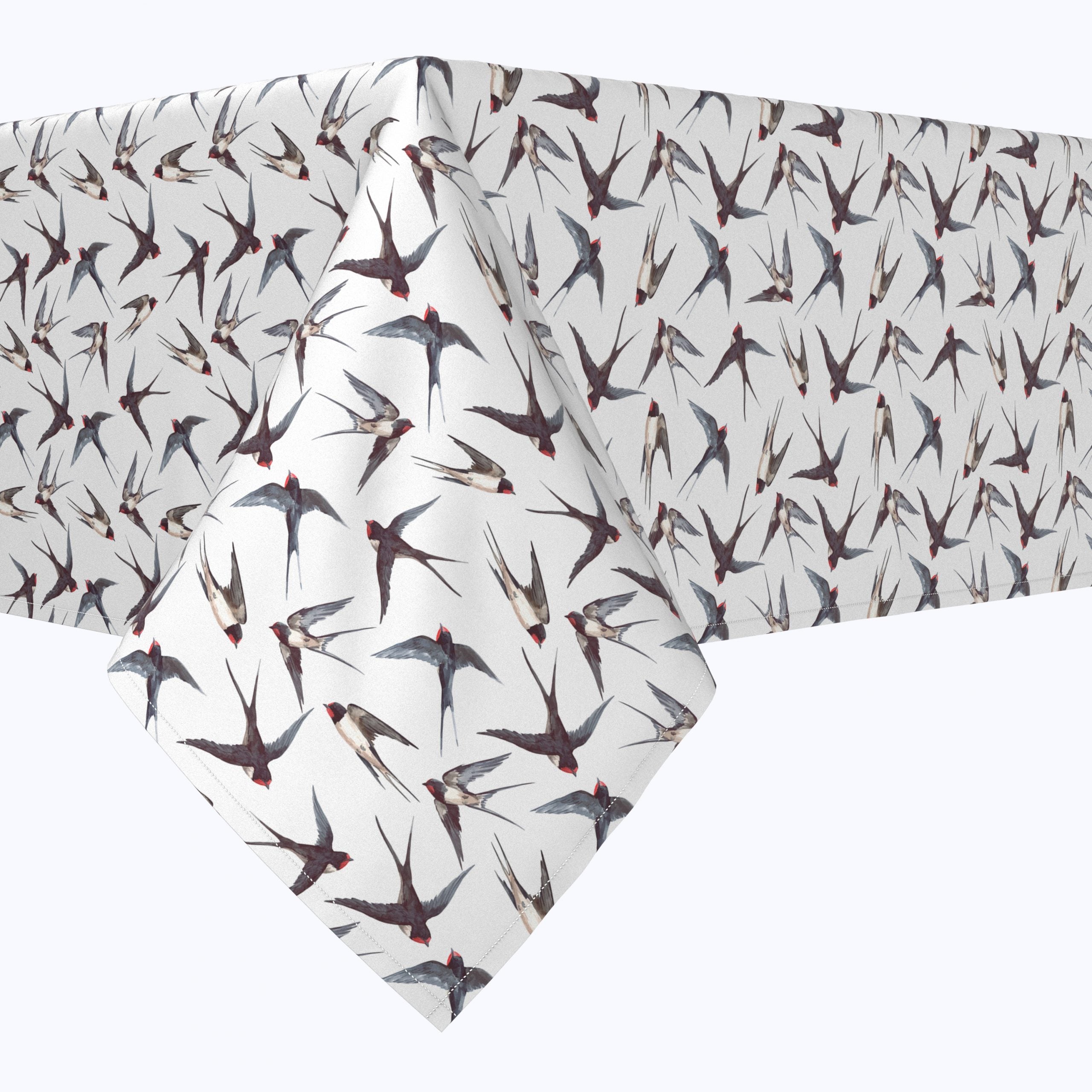 Hand Drawn Swallows Rectangles – Tablecloth.com