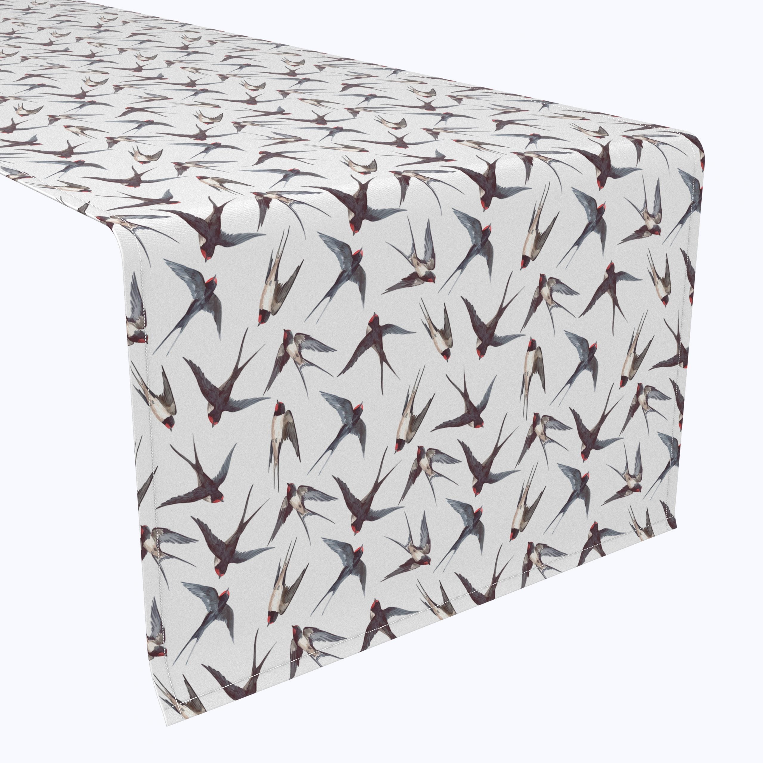 Hand Drawn Swallows Runners – Tablecloth.com