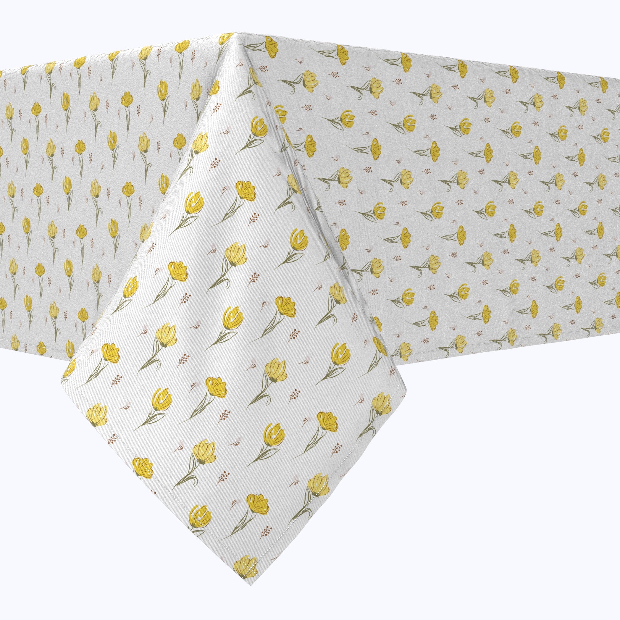 Hand Drawn Yellow Tulips Tablecloths – Tablecloth.com
