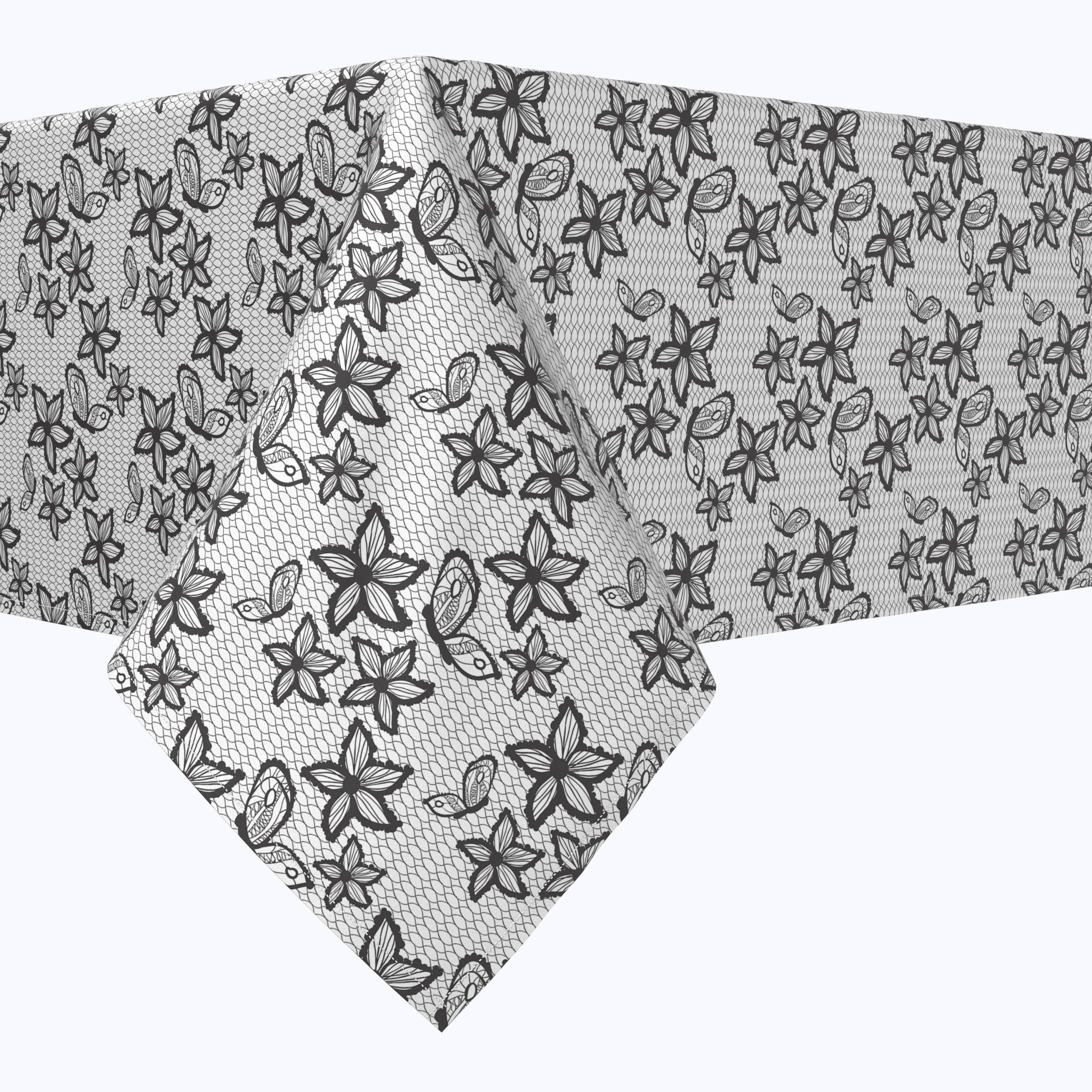 Lacey Butterflies & Flowers Rectangles – Tablecloth.com