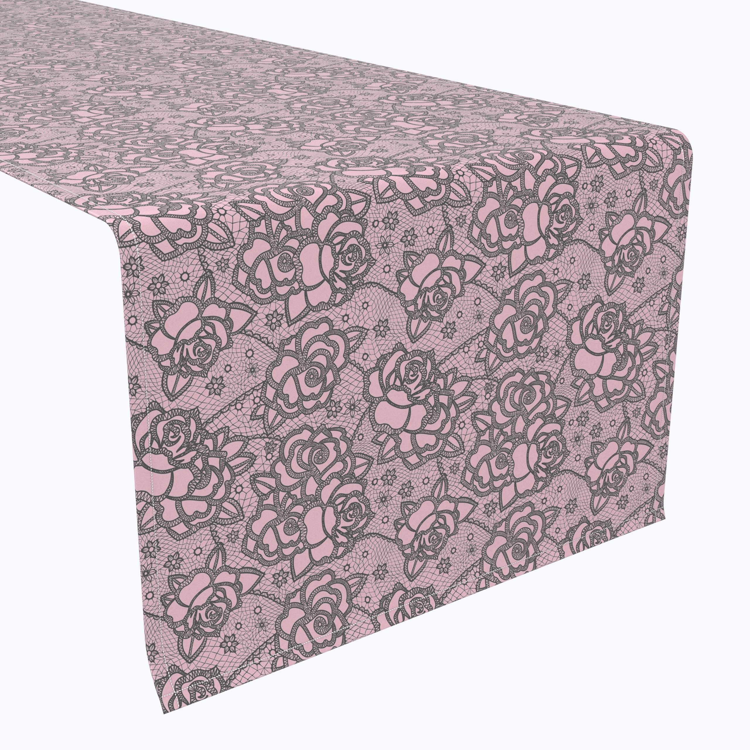 Lacey Pink Roses Runners – Tablecloth.com