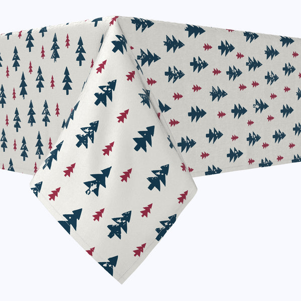Rustic Fir Tree Stamps Cotton Rectangles – Tablecloth.com